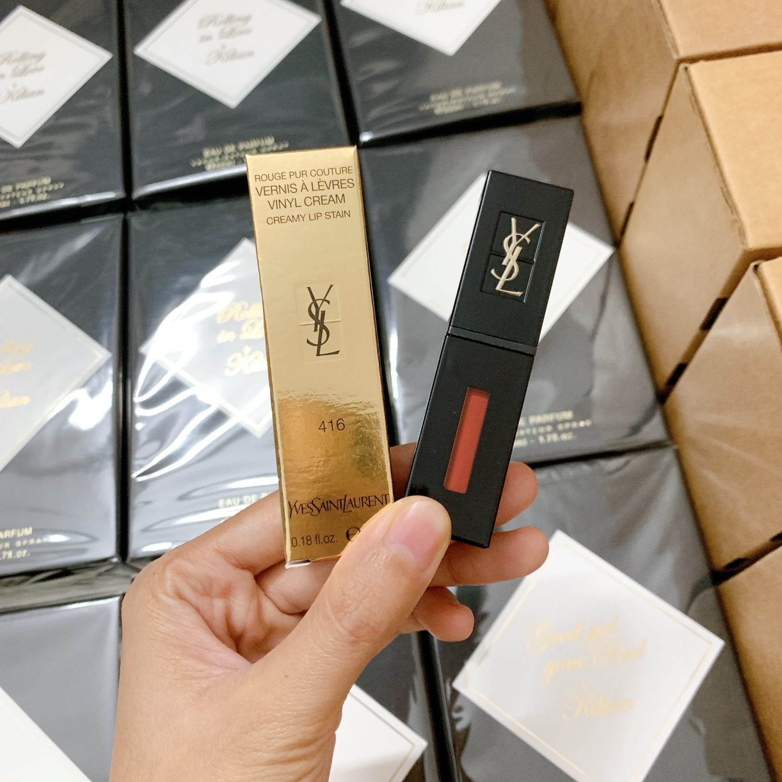 Son Kem YSL 416 Màu Đỏ Gạch - Your Beauty - Our Duty